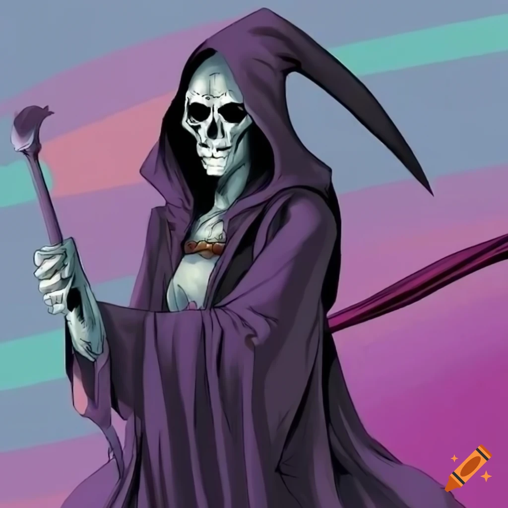 Transgender grim reaper artwork