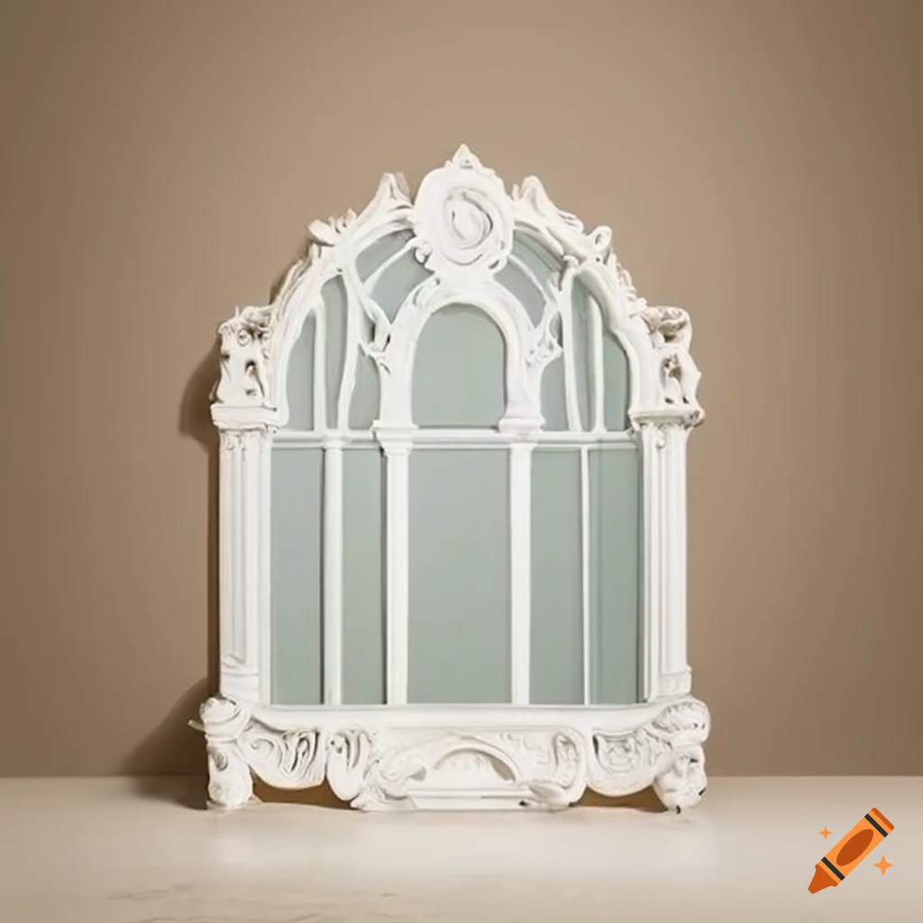 Neoclassical palace window with stucco ornaments