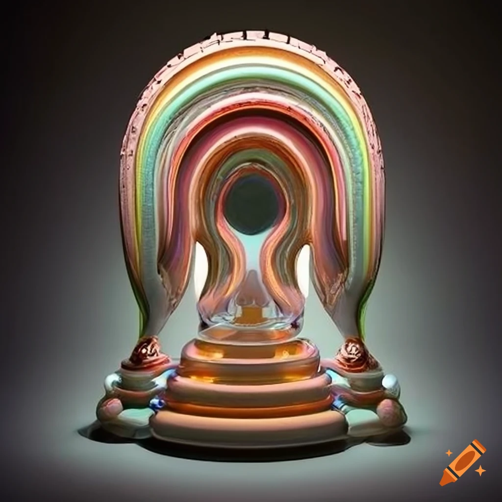 Intricate and colorful abstract sculpture on Craiyon