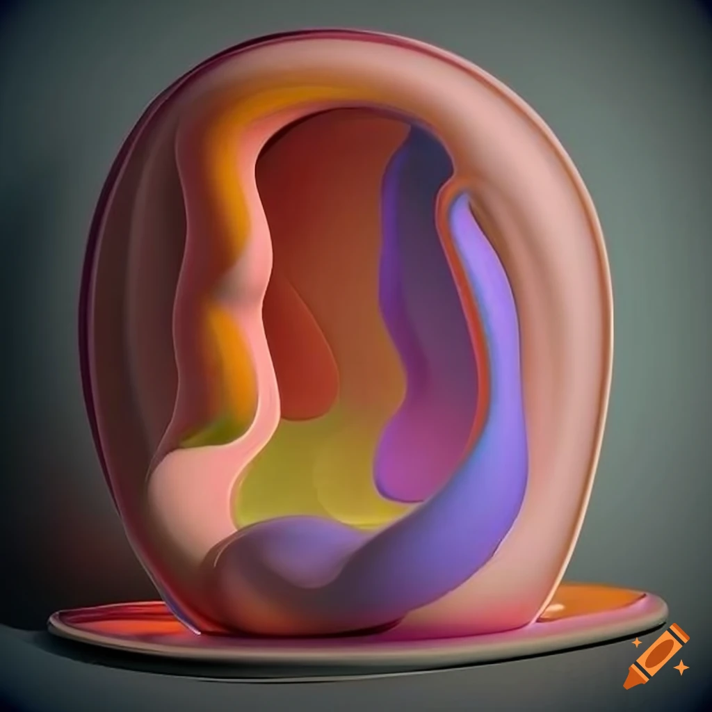 Colorful and dreamy abstract 3d sculpture on Craiyon