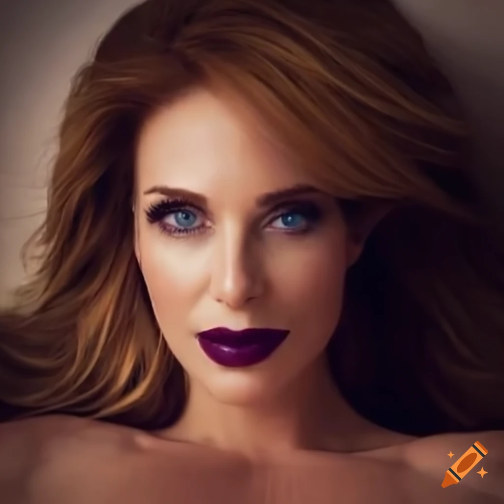 Closeup glamour portrait of darya folsom on Craiyon