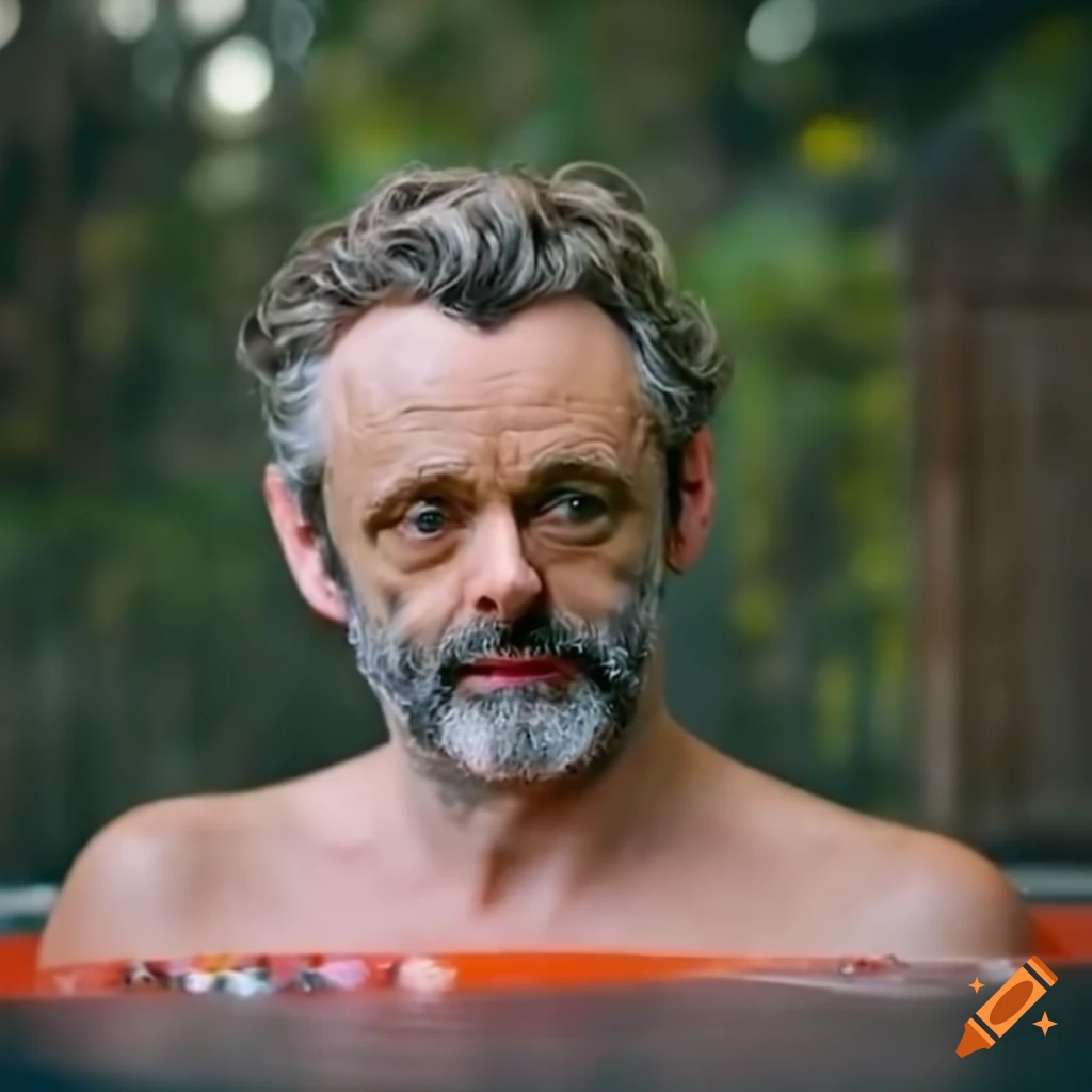 michael-sheen-crying-in-a-pool-of-tomato-soup-on-craiyon