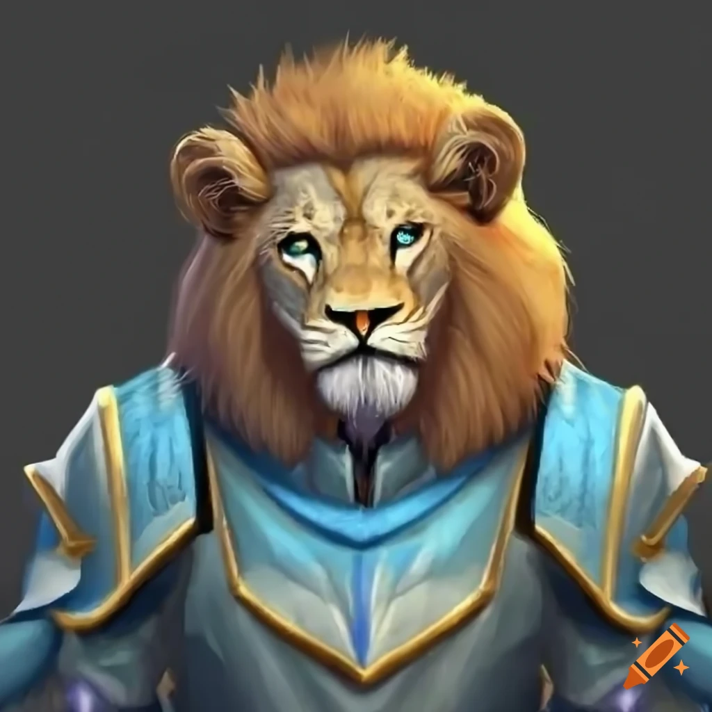 Yellow lion-like creature in dnd (dungeons and dragons) setting on Craiyon