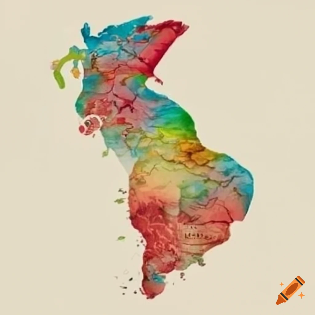 Detailed map of the geography of an english democratic country on Craiyon