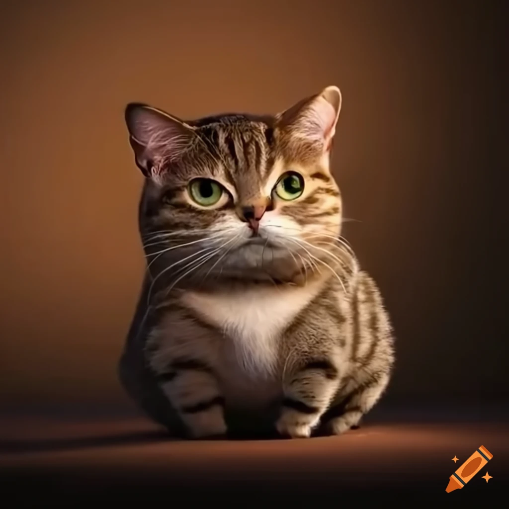 Cat practicing yoga on Craiyon