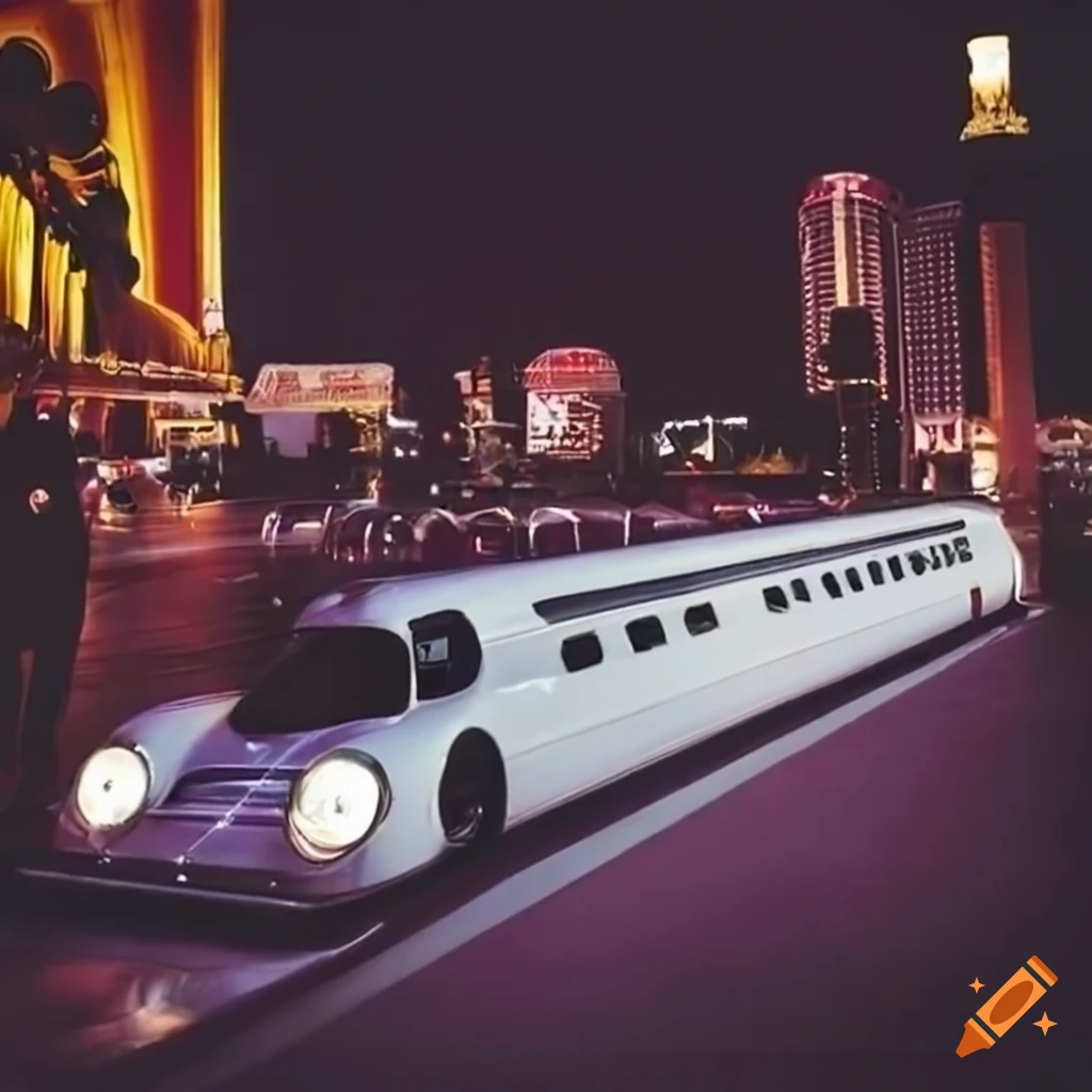 Porsche 917/30 limo at a las vegas hotel casino on Craiyon