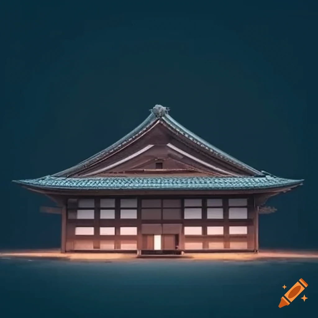 Traditional Japanese clay buildings on Craiyon