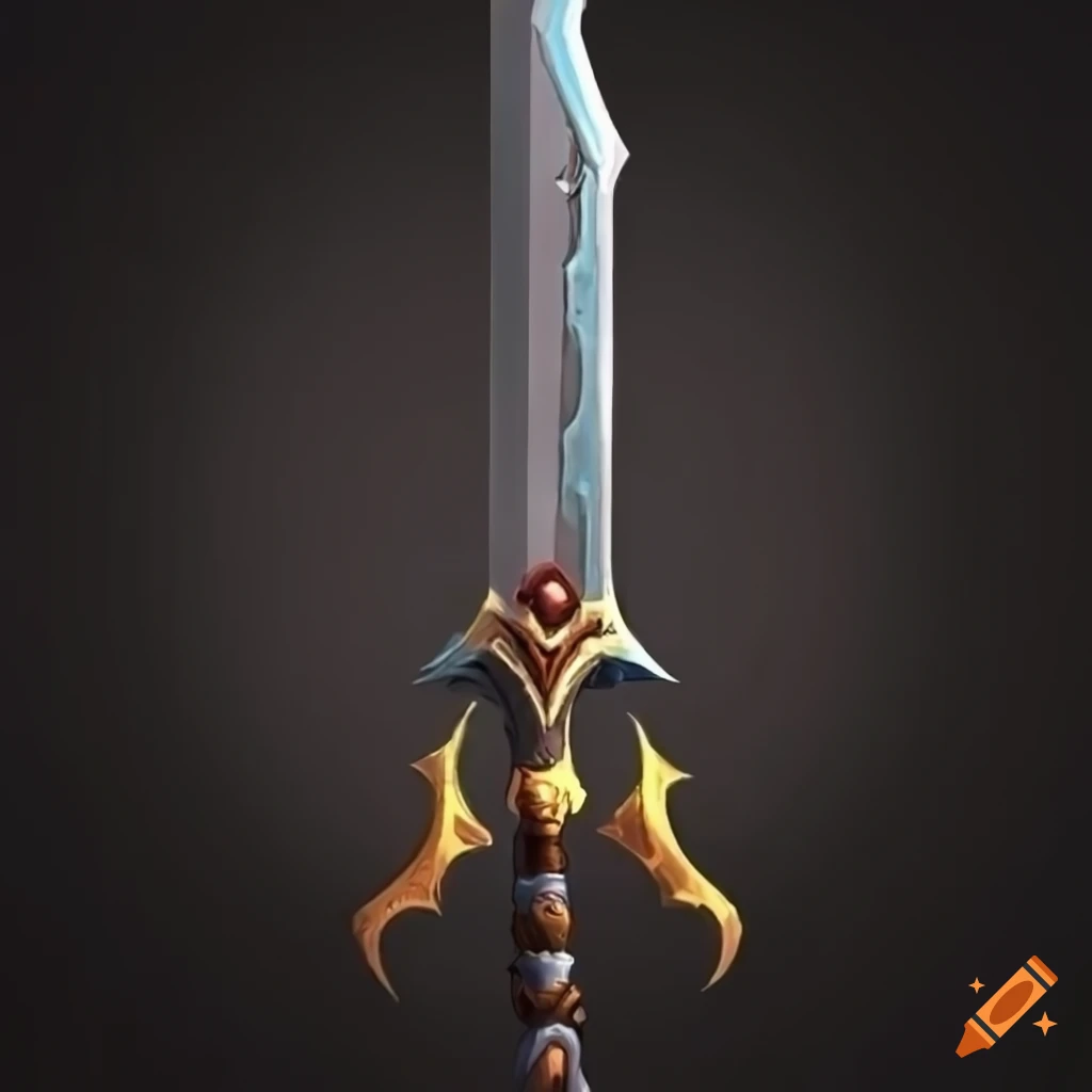 Detailed concept art of world of warcraft weapon