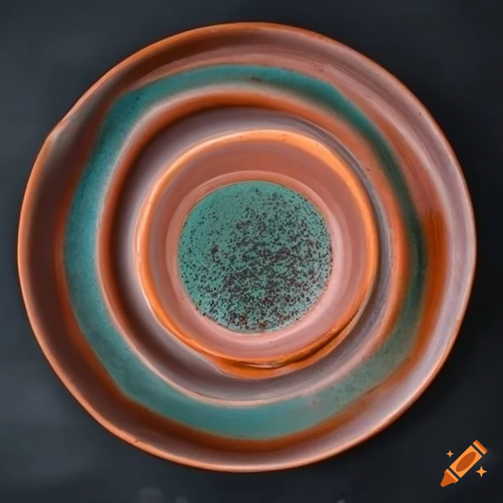 Handcrafted ceramic pottery with unique glazes on Craiyon
