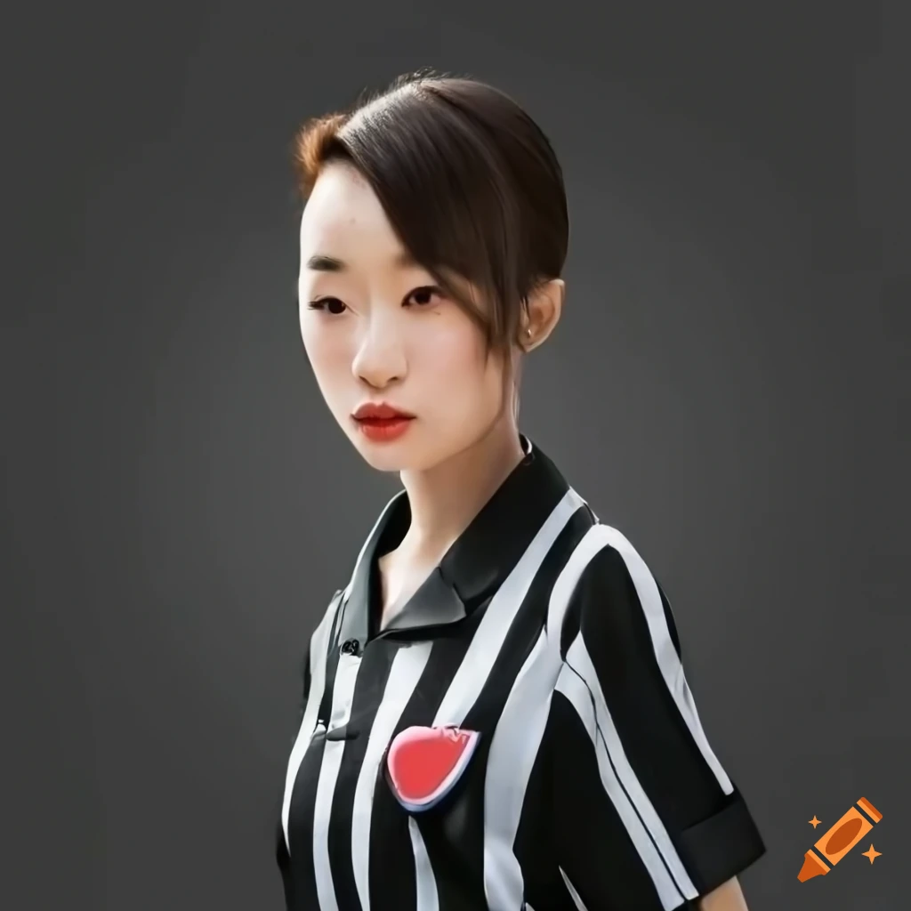 Referee attire of a professional japanese woman