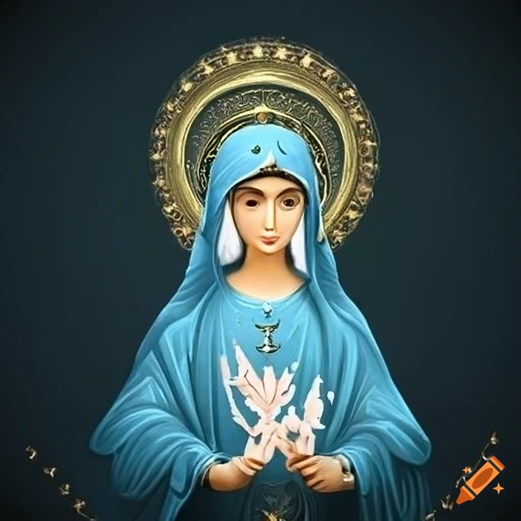 Religious holy picture frame on Craiyon