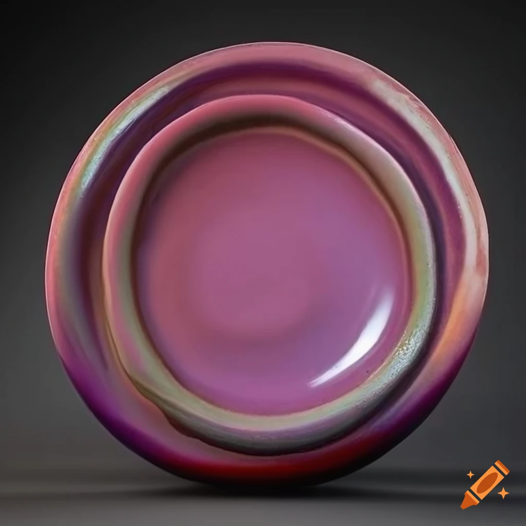 Abstract ceramic art with unique glazes and strong colors on Craiyon