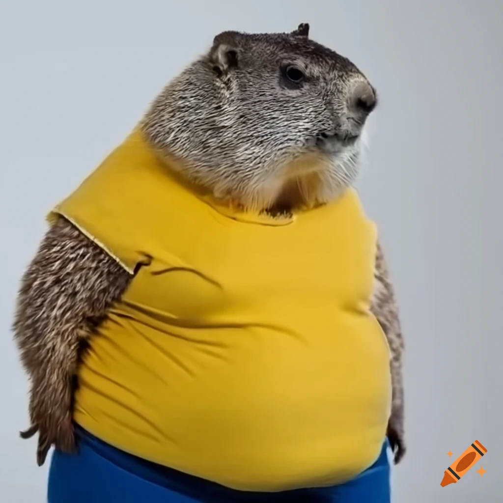 Satirical image of a gopher dressed as joe biden on Craiyon