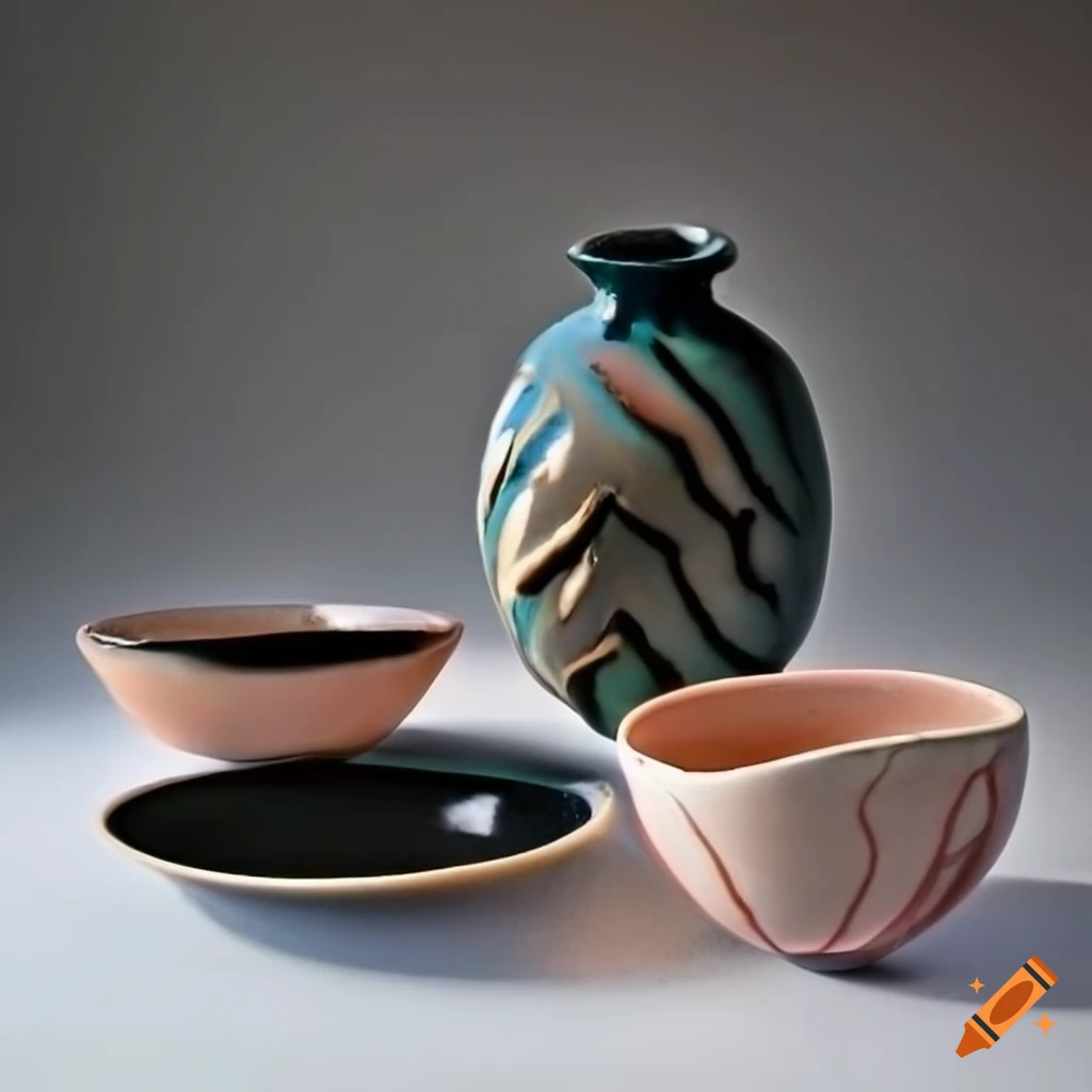 Clay vase colors surrealism vasili kandinski on Craiyon