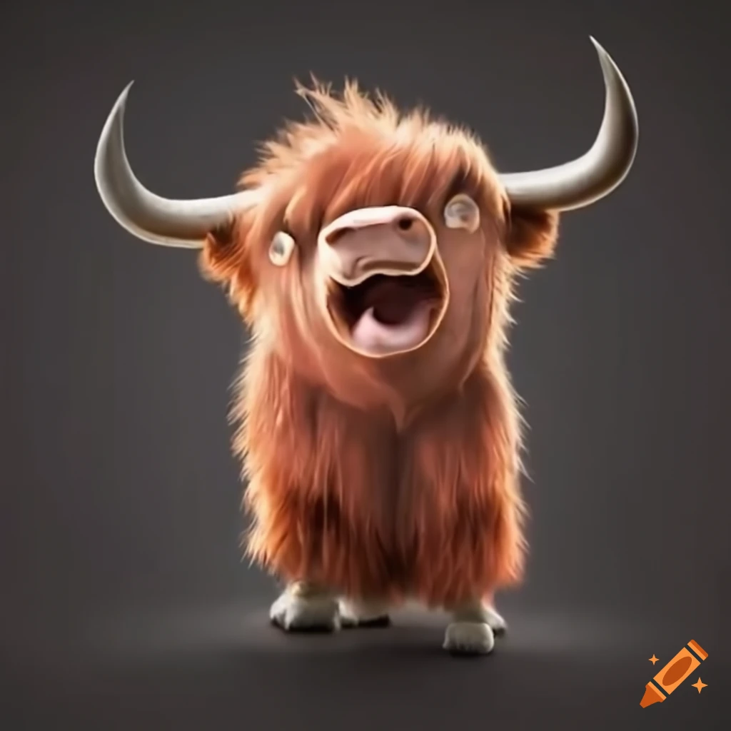 Image of a wolf and a yak together on Craiyon