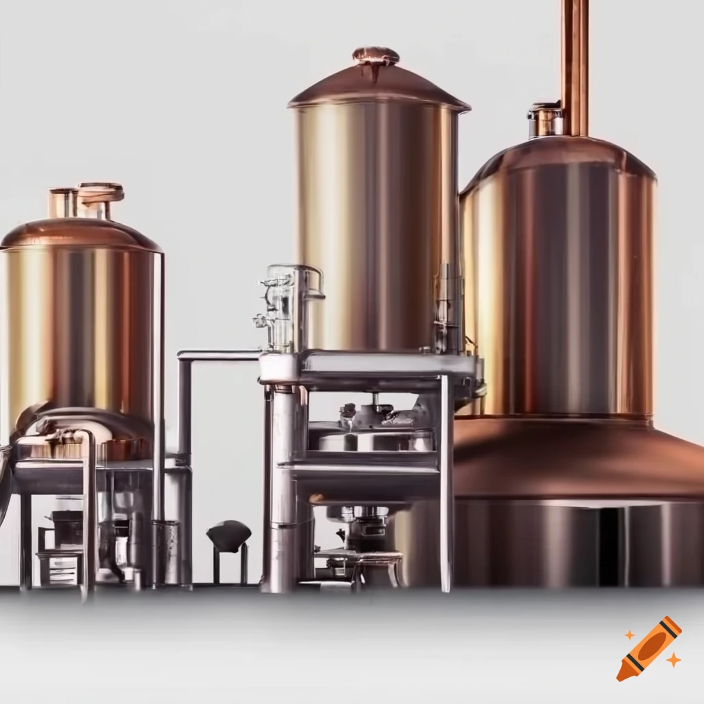 Small brewery refinery on a white background