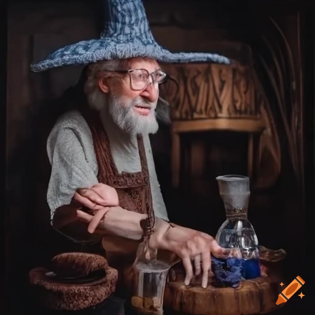 Image of Harold the potion brewer wizard on Craiyon