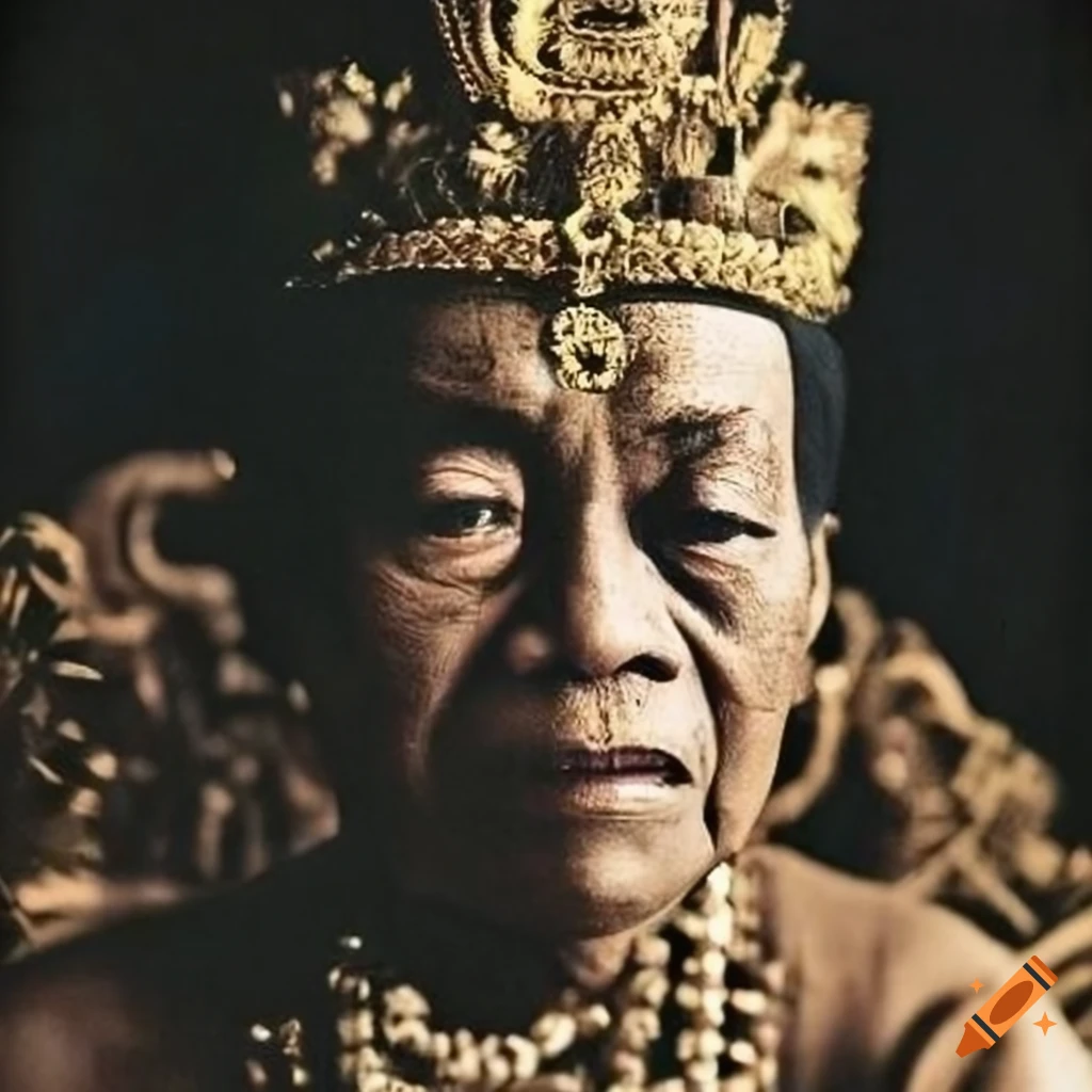 Vintage photograph of the King of Indonesia on Craiyon