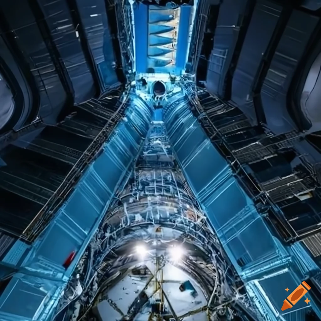 Looking inside the hubble telescope tube on Craiyon