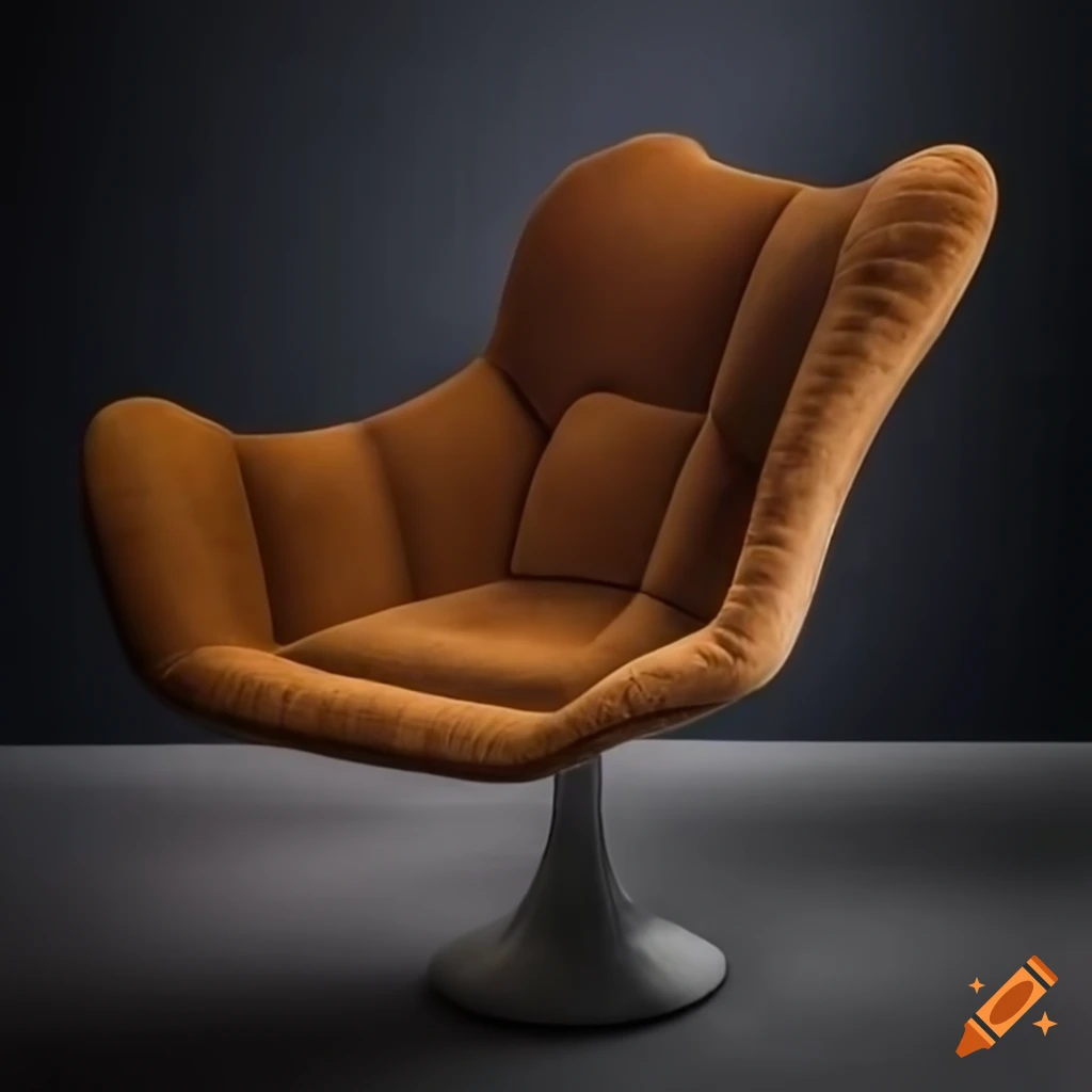 Ultra hd sculpture of an abstract retro chair