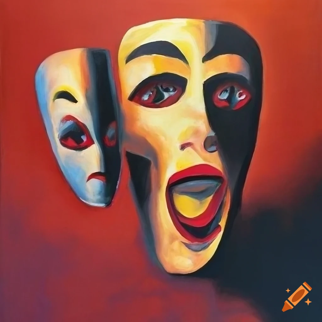 Postmodern theatre painting on Craiyon