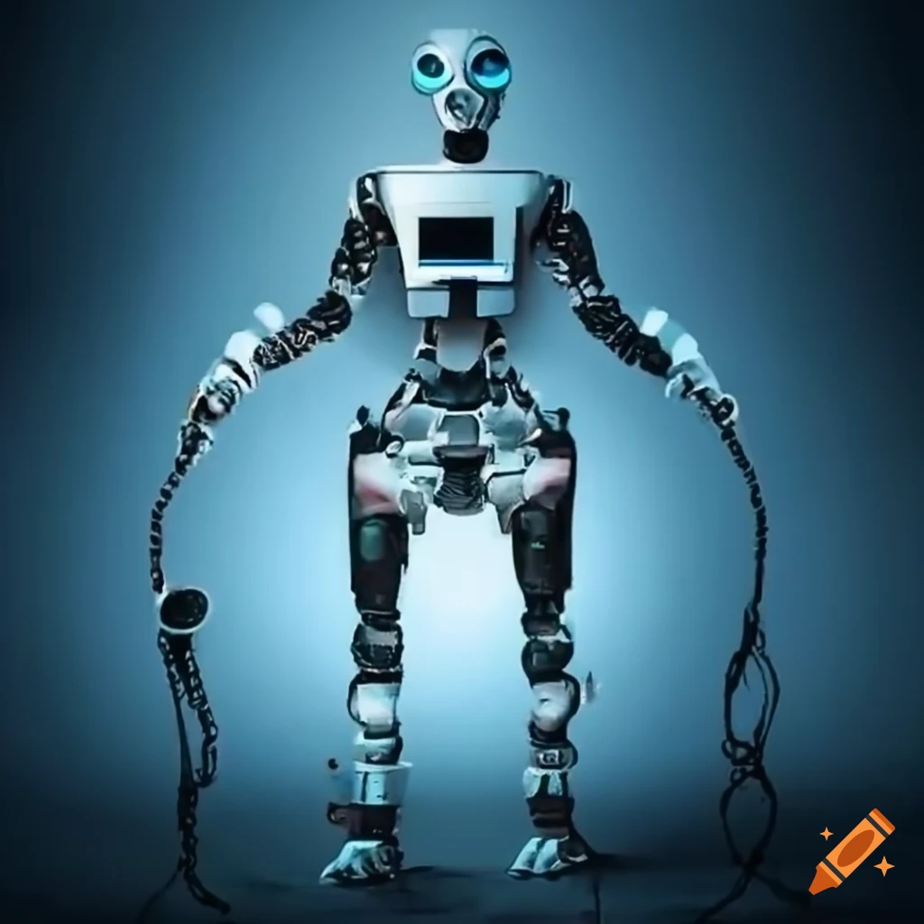 Illustration of a printer transforming into a robot