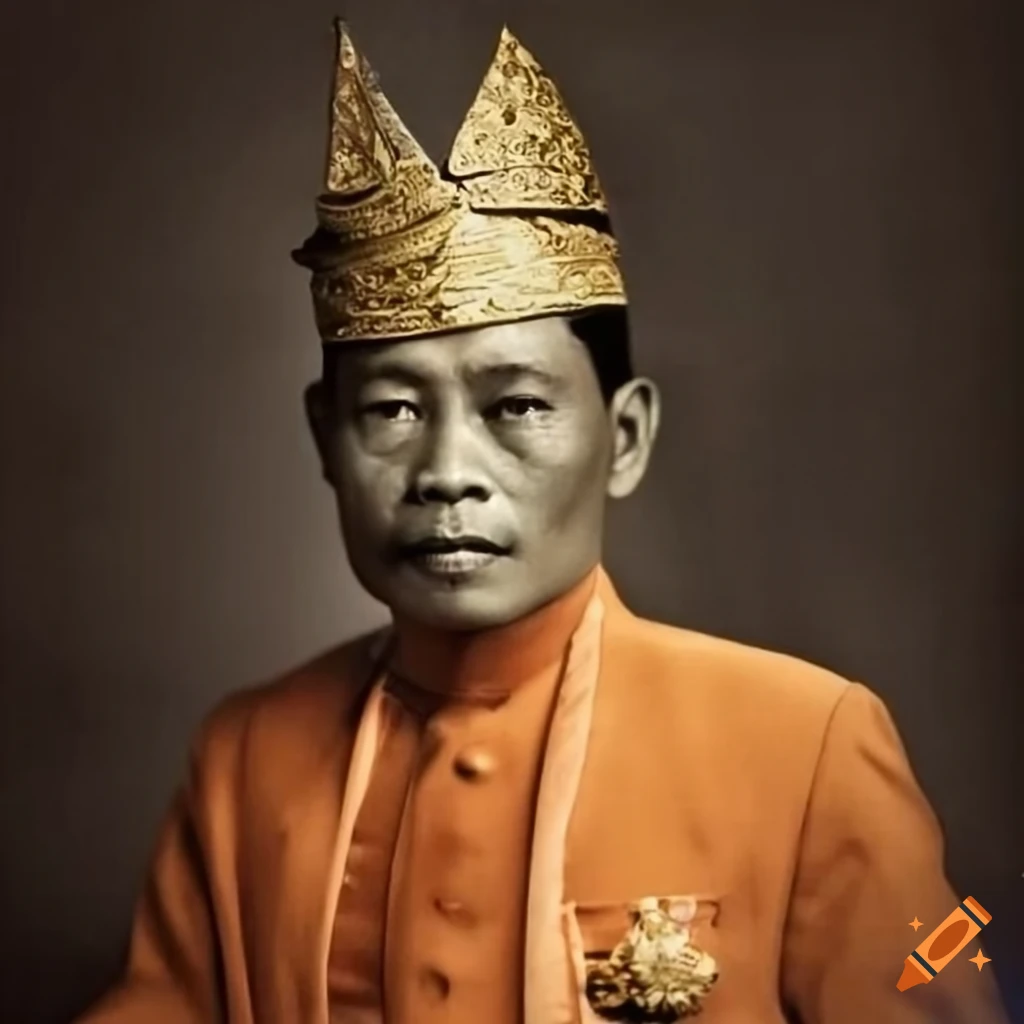 Art of a king of a malaysian empire in the 1400s on Craiyon