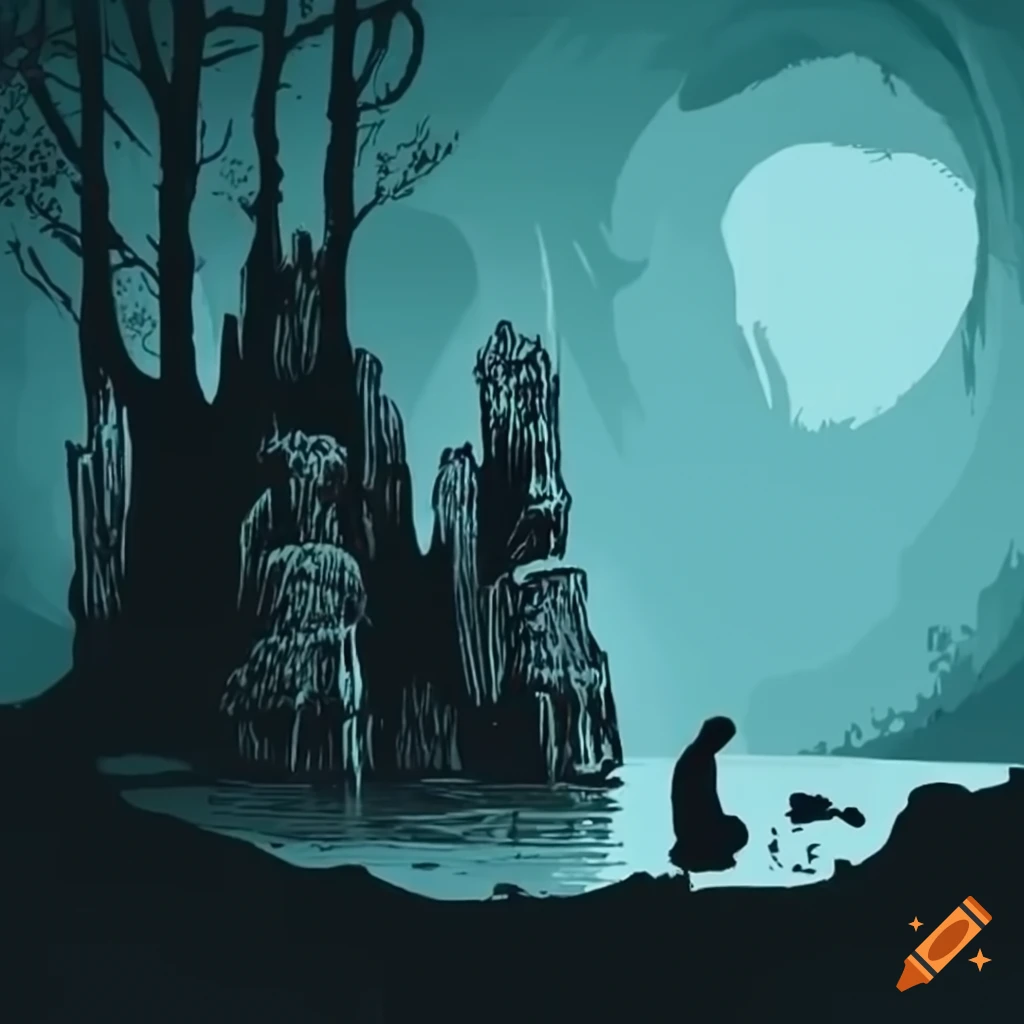 High fantasy scene on Craiyon