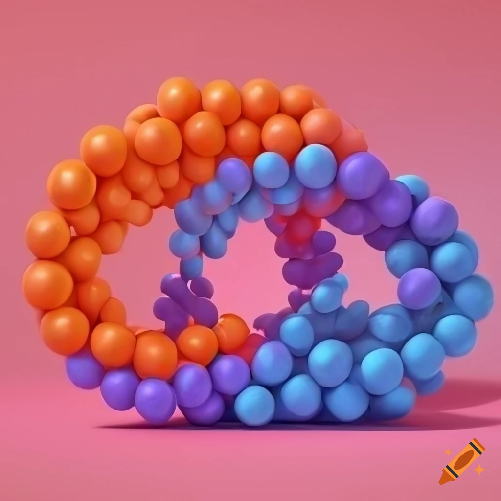 Colorful and intricate 3d sculpture artwork on Craiyon