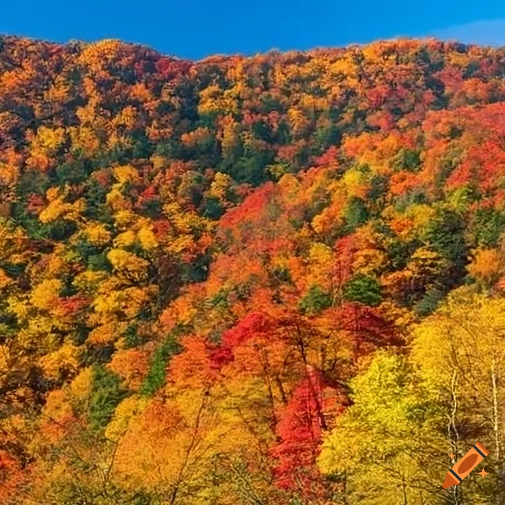 Vivid fall colors in Shenandoah National Park, Virginia on Craiyon