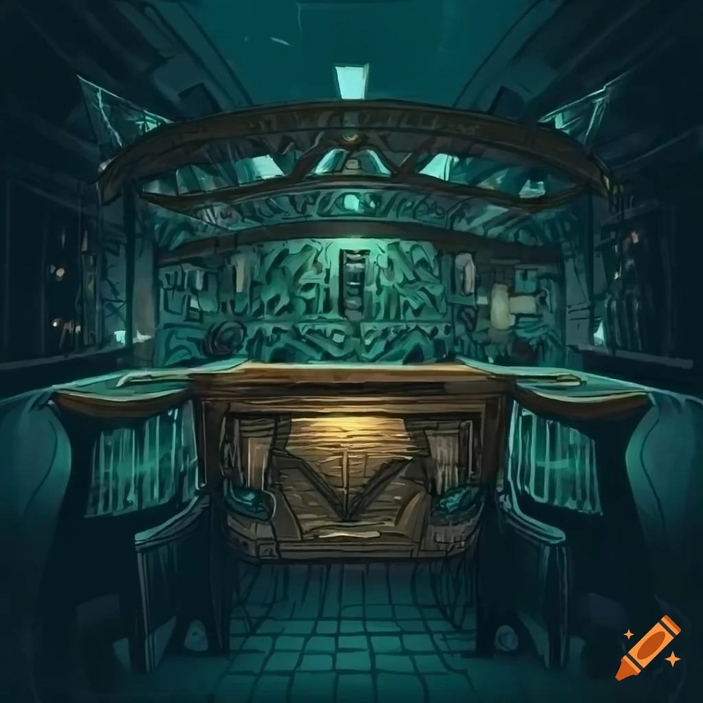 Perspective view of a fantasy pub