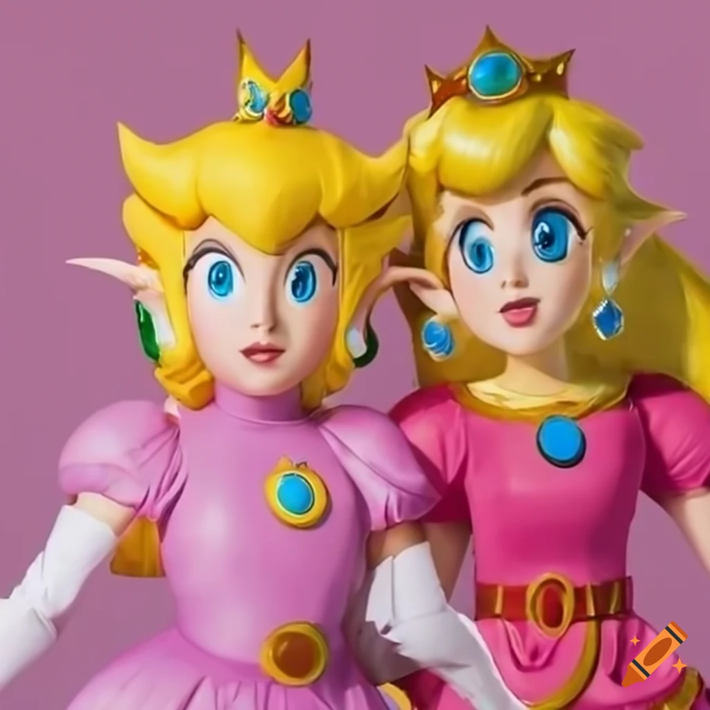 Cosplay Of Princess Peach And Link Exchanging Costumes On Craiyon