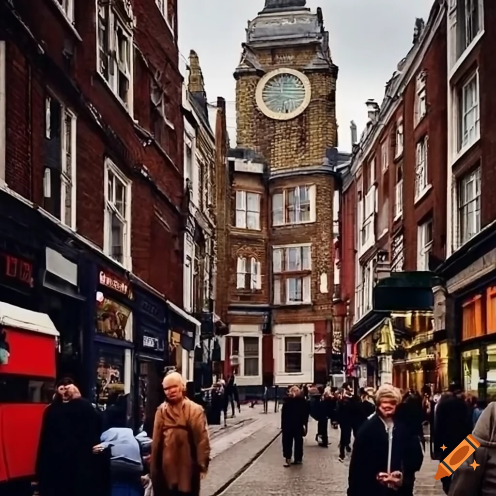 Busy street in london on Craiyon