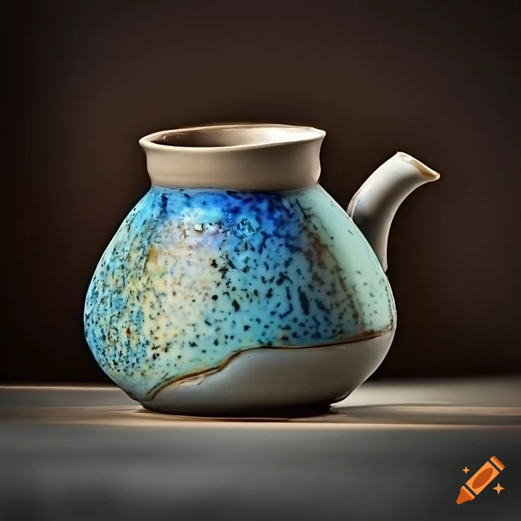 Abstract and vibrant ceramic artwork on Craiyon