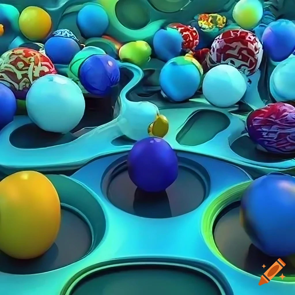 Intricate and colorful 3D sculpture on Craiyon