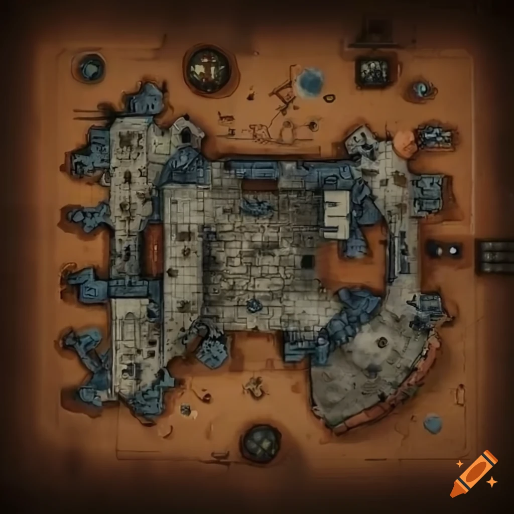 Warhammer 40000 base map on Craiyon