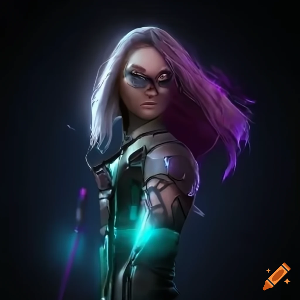Aria stormrider, fierce and determined character in a cyberpunk world ...