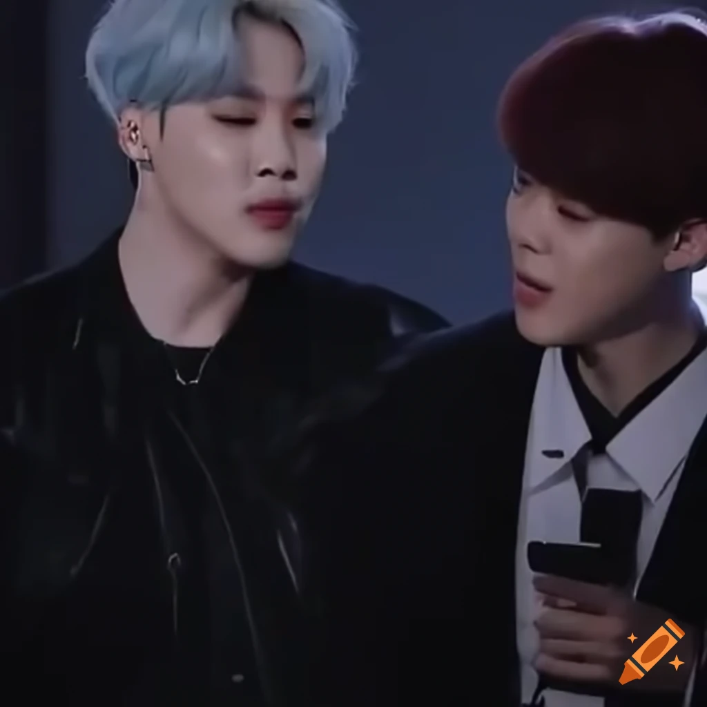 Picture of yoongi and jimin from bts together