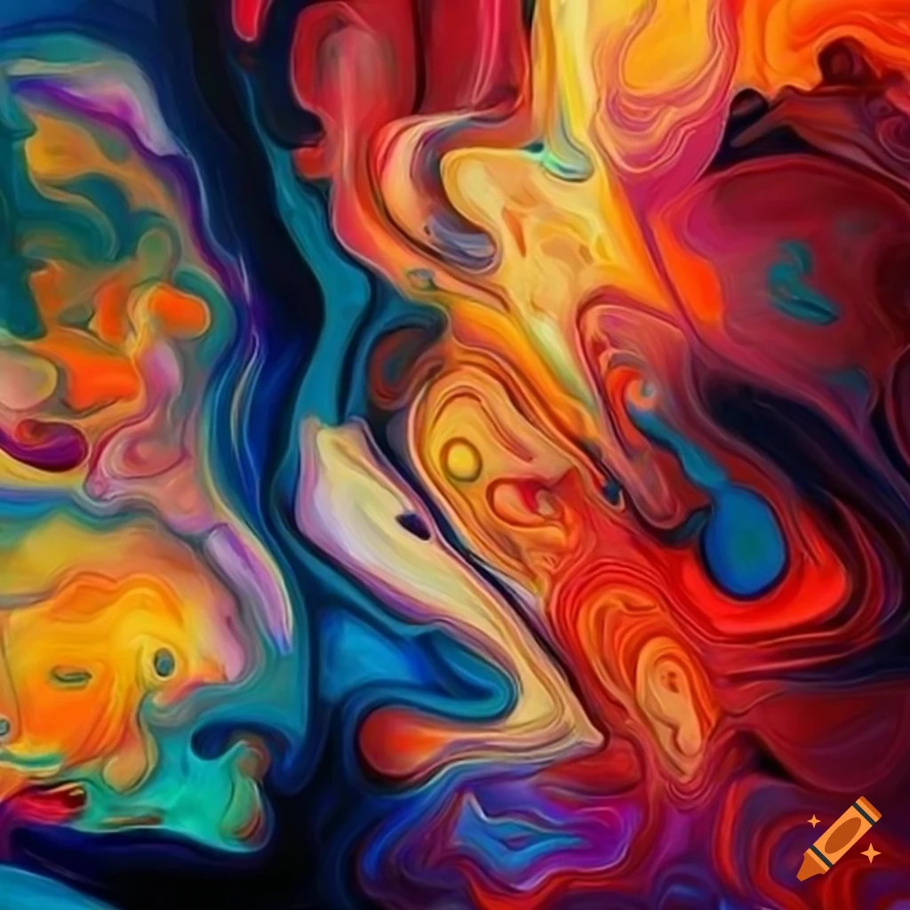 Abstract background resembling paint mixing on Craiyon