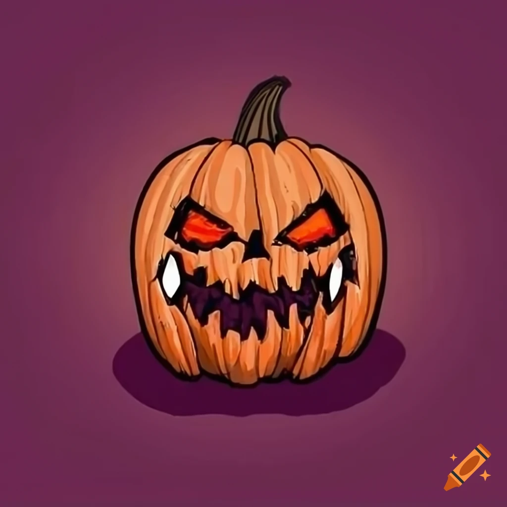 Pumpkin inspired by paper mario on Craiyon