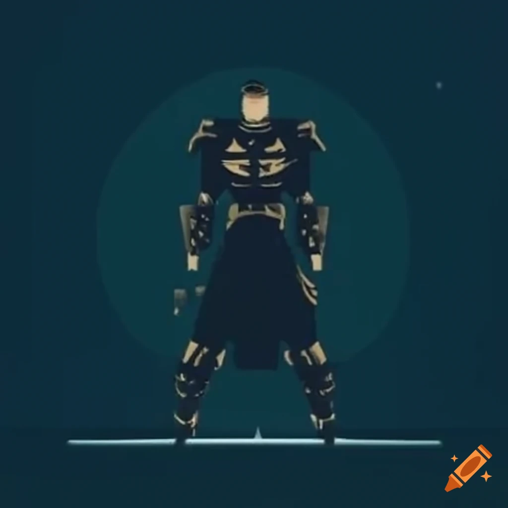 Artwork of a teleporting warrior character