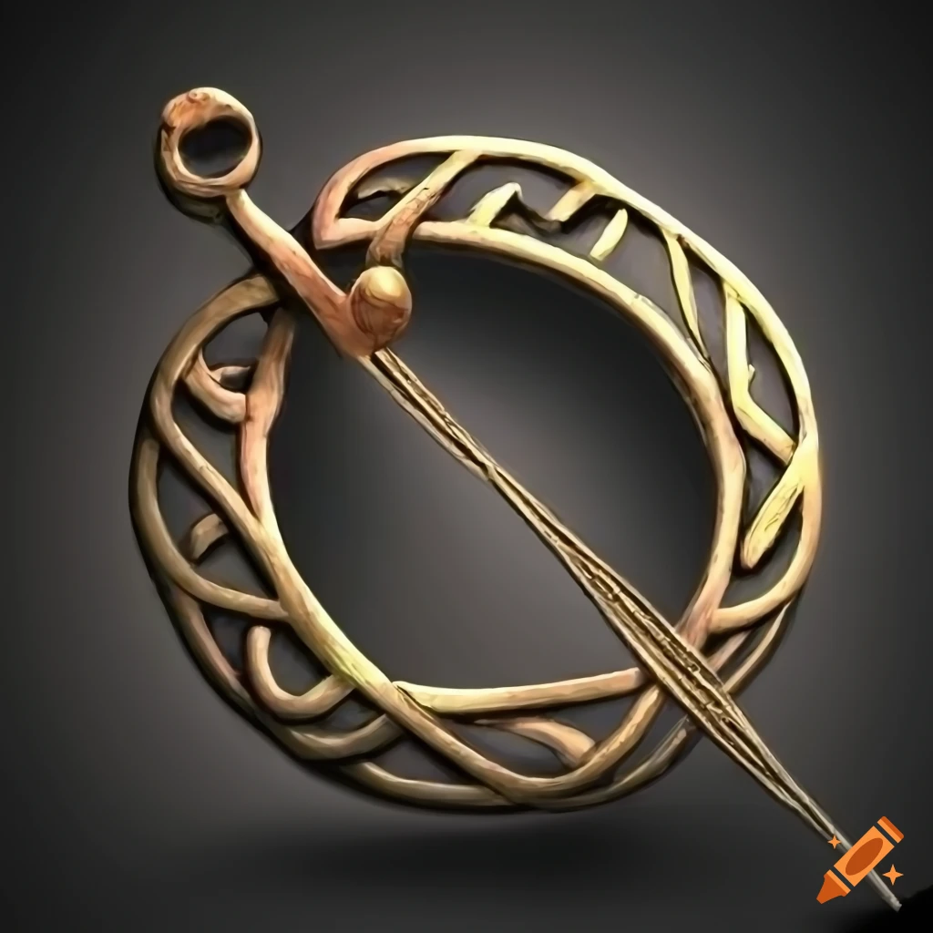 Drawing of a celtic fibula