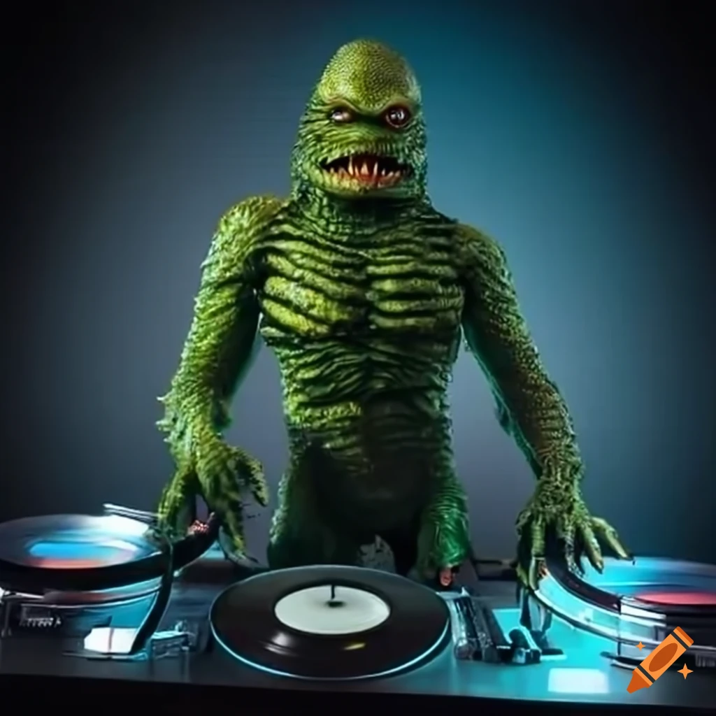 Dj creature from the black lagoon on Craiyon