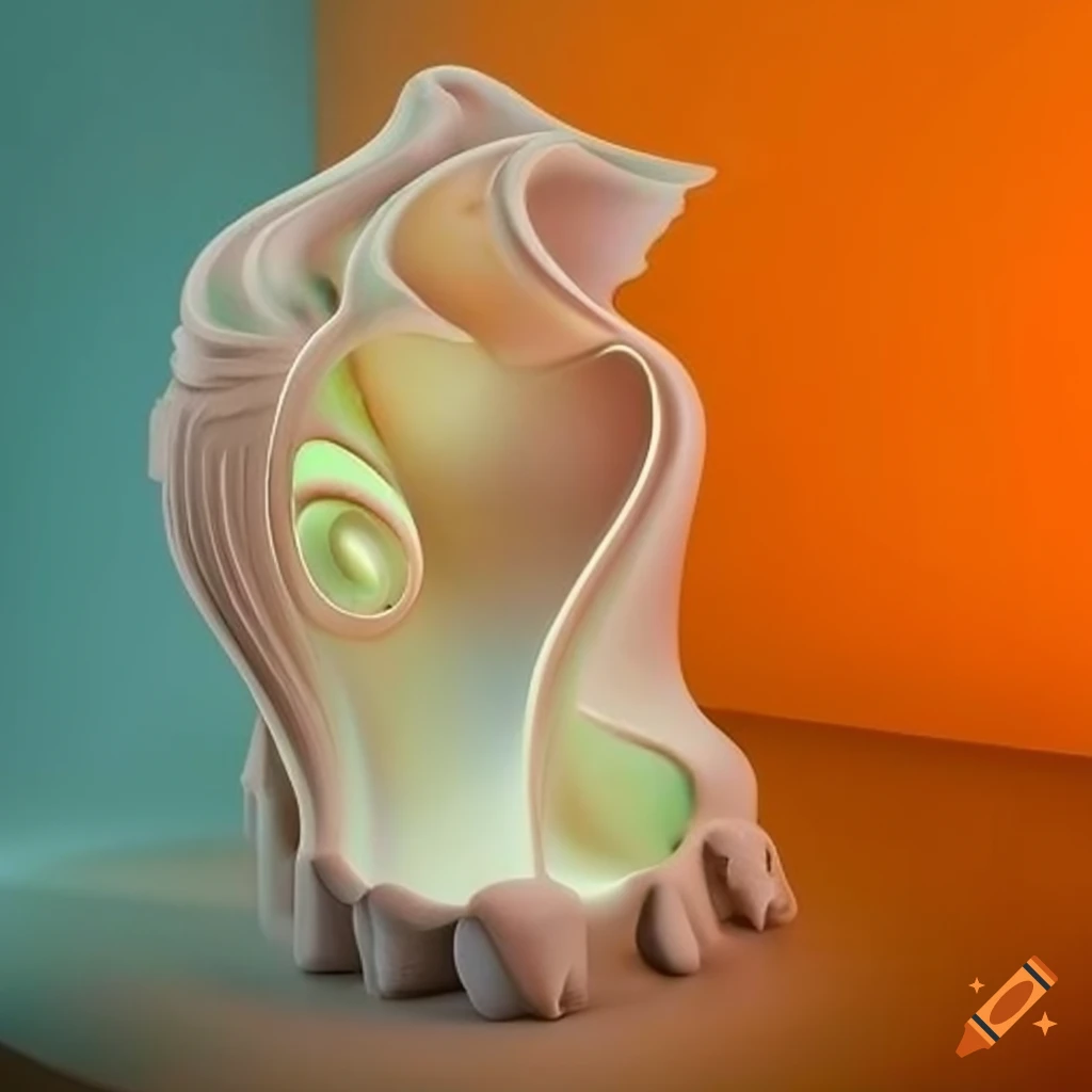 Colorful and intricate 3d sculpture on Craiyon