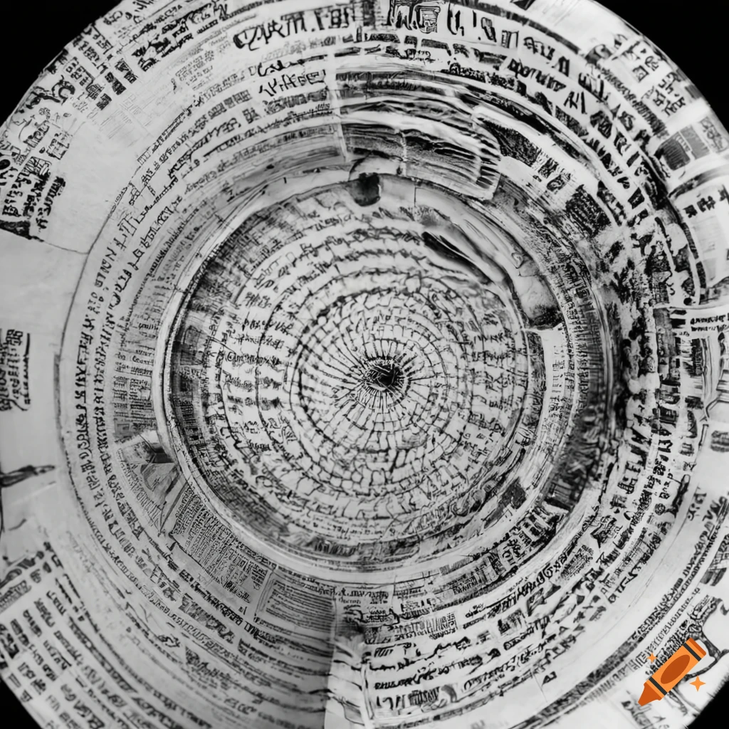 Close-up macro photo through a newspaper on Craiyon