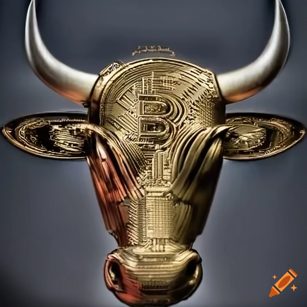 Illustration of a bullish bitcoin symbol on Craiyon