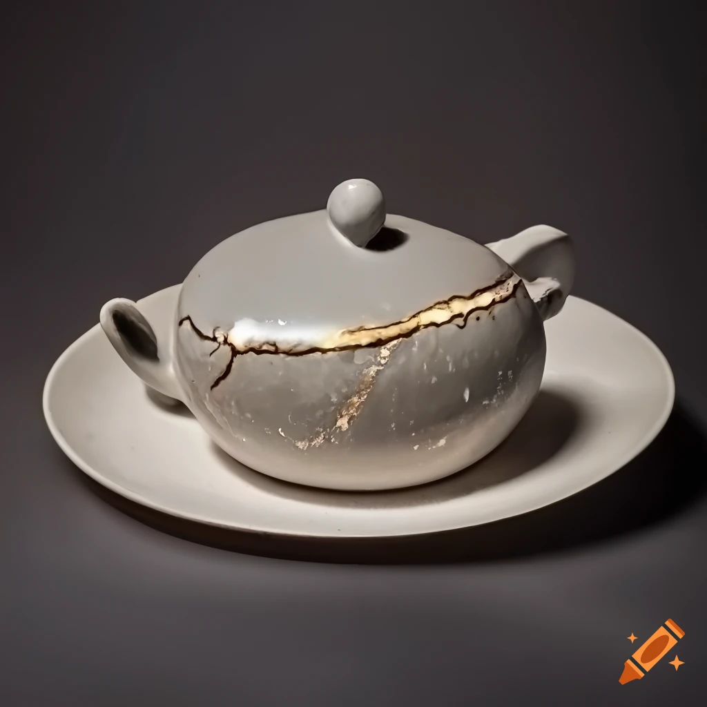 Unique ceramic pottery with abstract designs on Craiyon