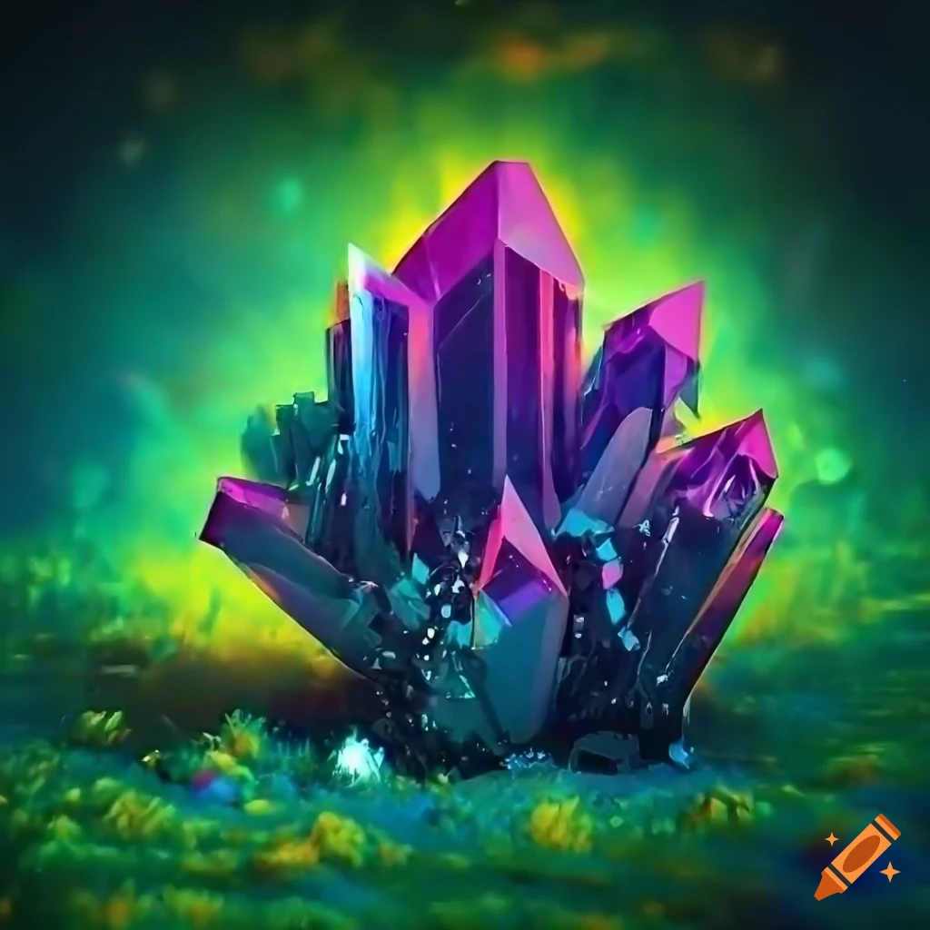 Mana crystal: ultimate reward in the cyberpunk world of neo edo on Craiyon