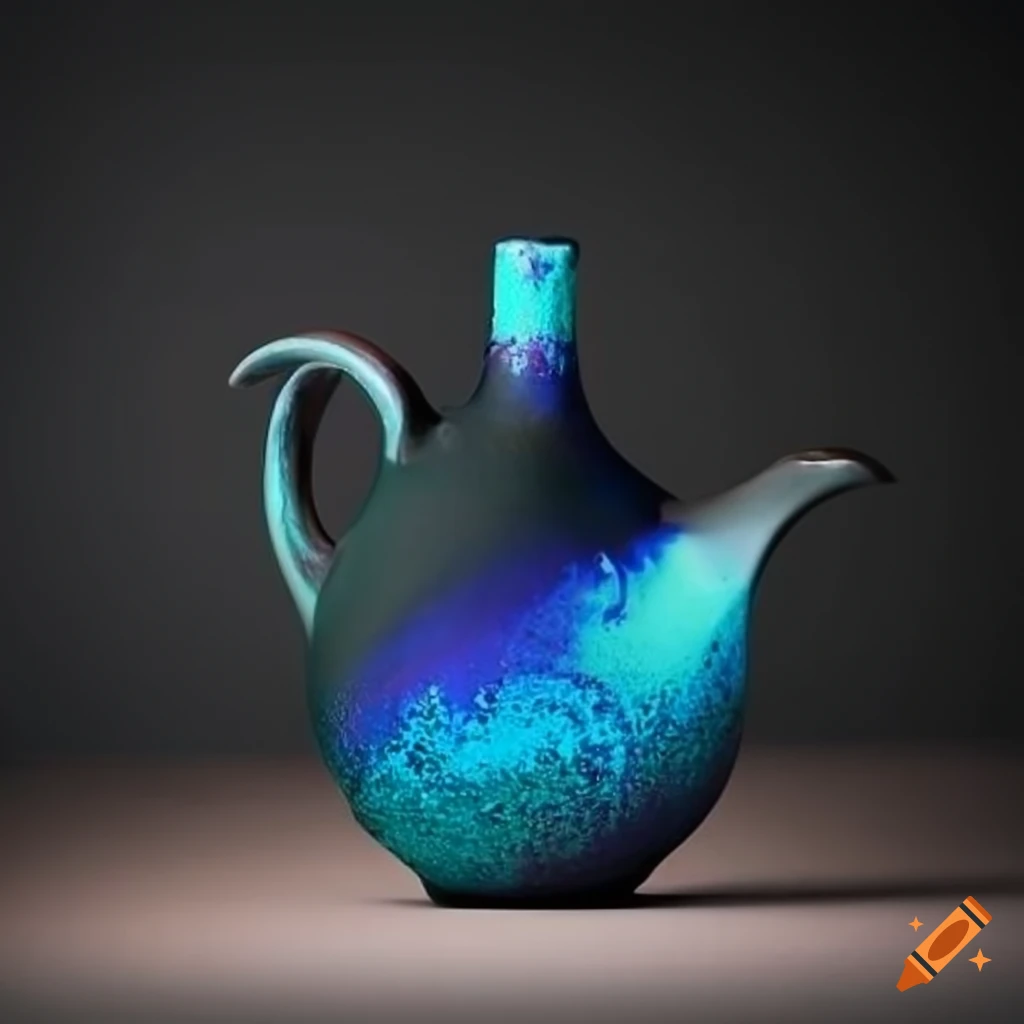 Abstract ceramic artworks with unique glazing on Craiyon