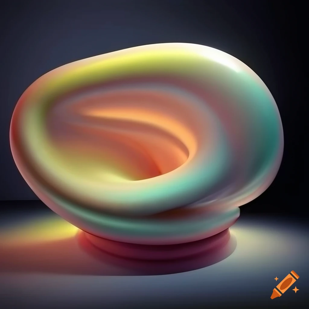 Intricately detailed 3d abstract sculpture on Craiyon